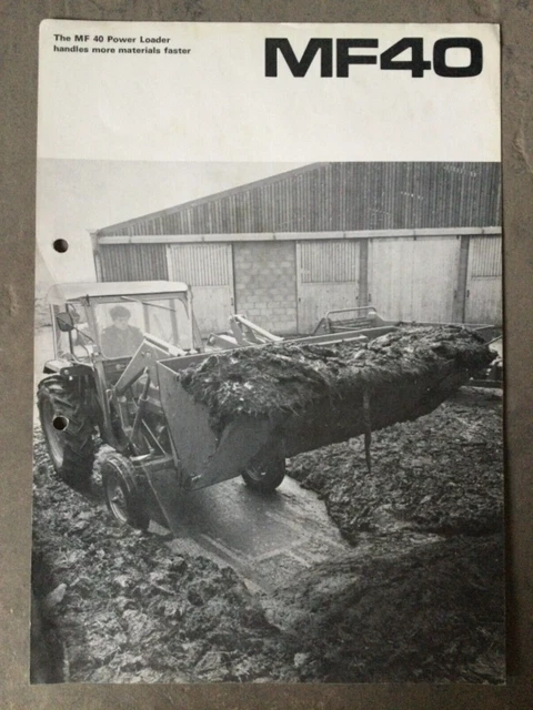 MASSEY FERGUSON 40 LOADER TRACTOR BROCHURE 135 LEAFLET 70s CLASSIC FARM ...