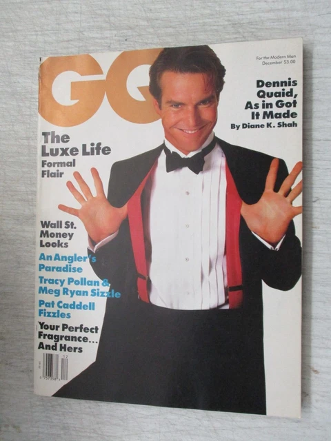 GQ MAGAZINE DECEMBER 1987 Dennis Quaid Tracy Pollan Meg Ryan Vintage No ...