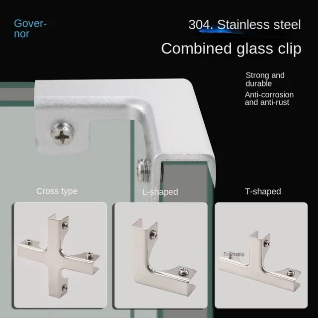 ALUMINUM ALLOY ANGLE Corner Code Reinforcement Fixing Clip Glass Clip ...