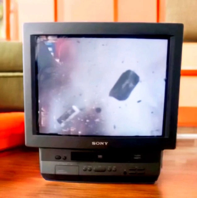 SONY TRINITRON KV-21V6U 21" VHS Combi Retro Gaming RGB Colour CRT TV ...