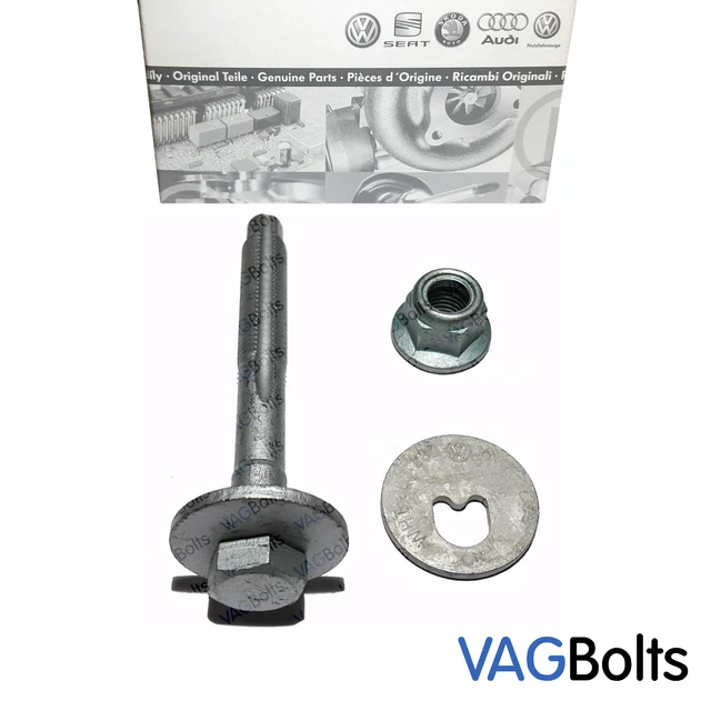 VW AUDI LOWER Rear Suspension Toe Alignment Eccentric Bolt Nut Kit ...