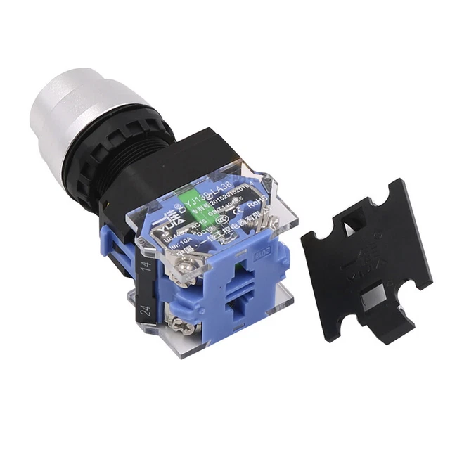 22MM ROTARY SWITCH With Key Security Lock Switch Momentary Latching 2/3 ...