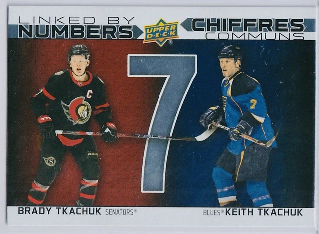 2023-24 TIM HORTONS Hockey Linked By Numbers LN-1 Brady Tkachuk / Keith ...