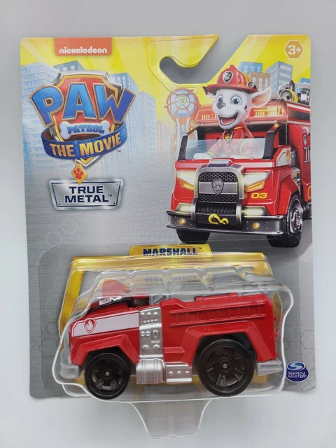 PAW PATROL THE Movie Marshall Red Fire Truck True Metal Toy Car Vehicle ...