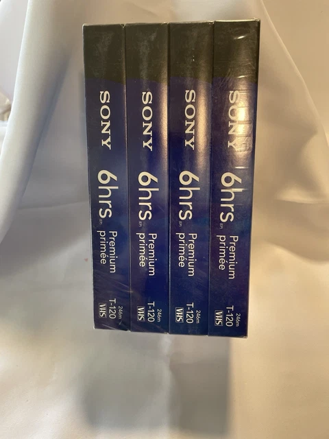 SONY VHS T-120 VR Standard Grade VHS Blank Tapes - 4 pack £13.53 - PicClick UK