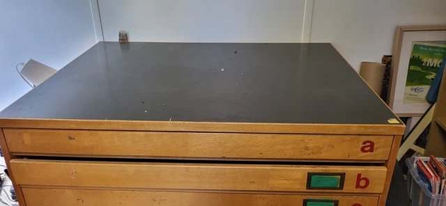 VINTAGE PLAN MAP Chest Architects Drawers Display Unit Excellent ...