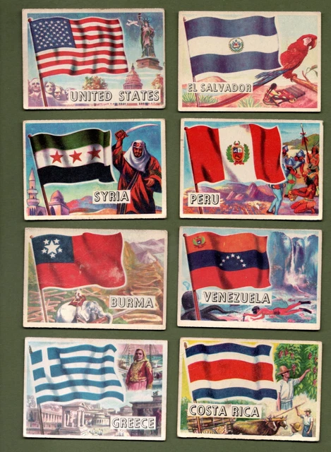 A&BC GUM FLAGS of the World 1959 Eighty-eight Cards £30.00 - PicClick UK