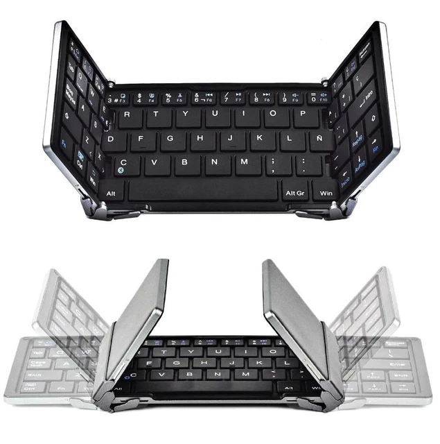 BLUETOOTH FOLDABLE SPANISH Keyboard LAYOUT Wireless Keyboards for ...