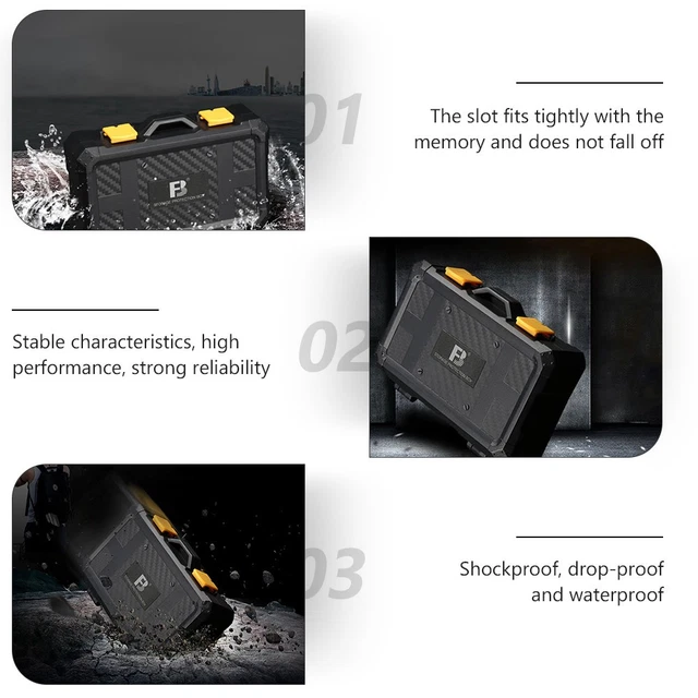 WATERPROOF AND CRUSH-RESISTANT Camera Bag Padded Case Metal Protective ...