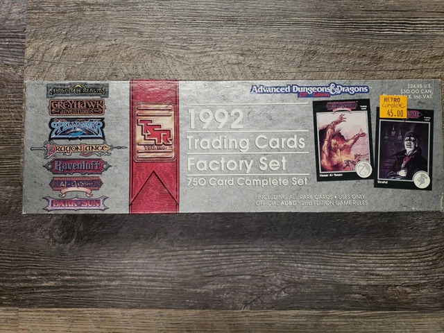 DUNGEONS & DRAGONS 1992 Trading Cards Factory Set:750 Card Complete Set ...