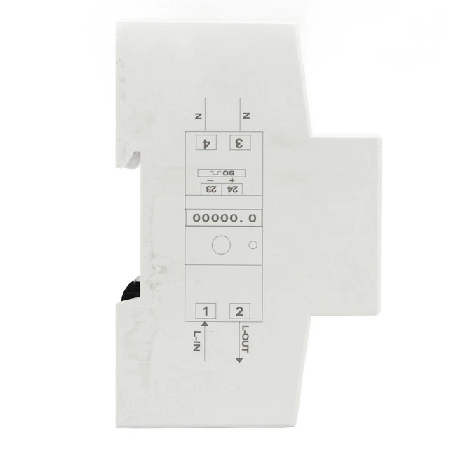 SINGLE PHASE ENERGY Meter LCD Display DIN Rail 2P Total Electricity ...