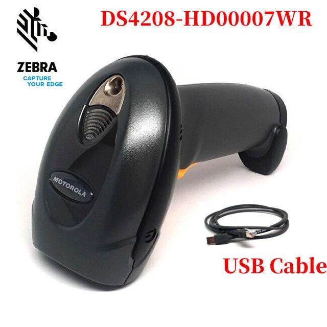 ZEBRA MOTOROLA SYMBOL DS4208-HD00007WR 2D/1D Barcode Scanner With USB ...