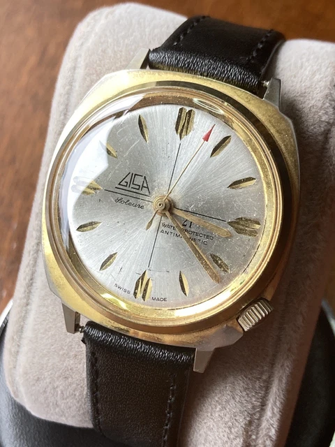 VINTAGE GENTS GISA SOLEURE 1970s Swiss Men’s Watch, BFG 866 £24.99 ...