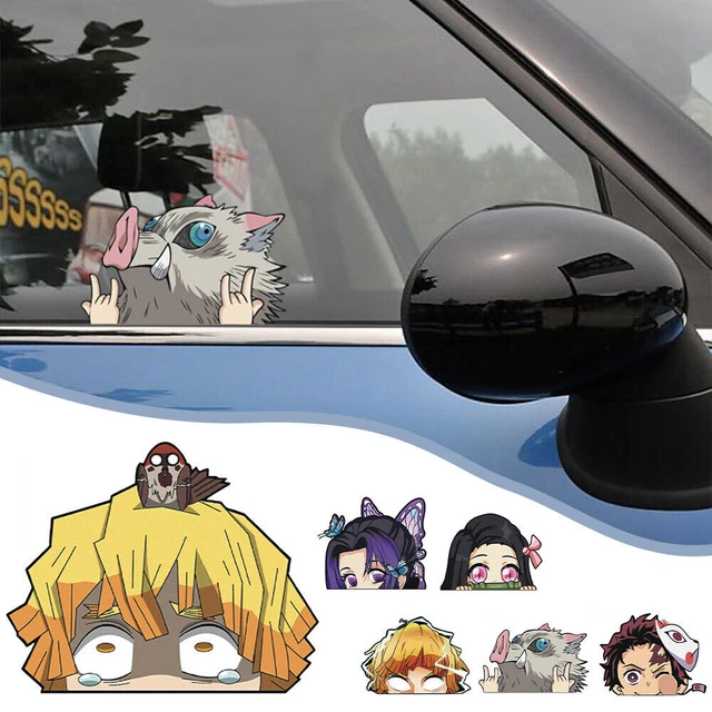 NEW ANIME DEMON Slayer Car Decals Sticker Funny Cartoon Auto Window ...