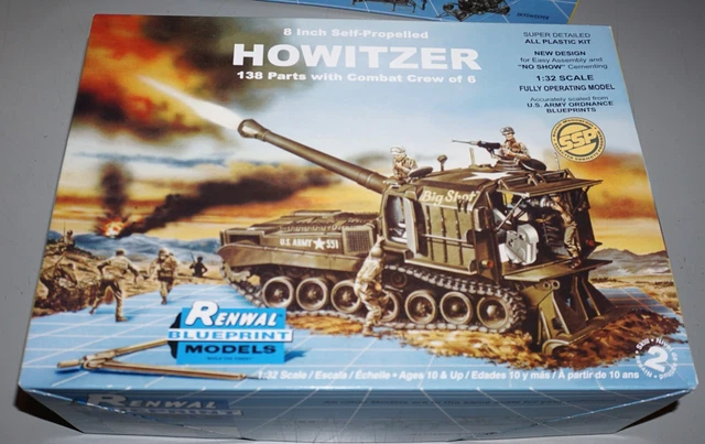 8 INCH SELF Propelled Howitzer Renwal 1/32 Complete & Unstarted. $34.99 ...