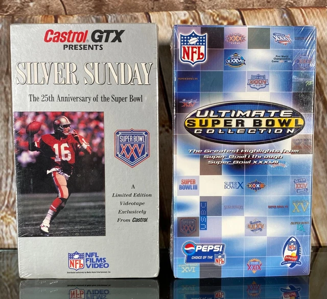 NEW/SEALED VHS NFL Films SILVER SUNDAY & ULTIMATE SUPER BOWL COLLECTION ...