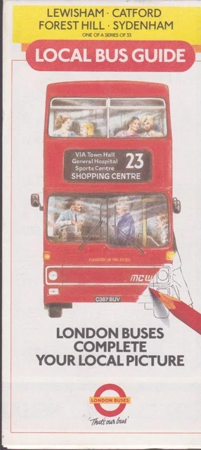 LONDON TRANSPORT BUS Map Lewisham Jun 1987 £3.00 - PicClick UK