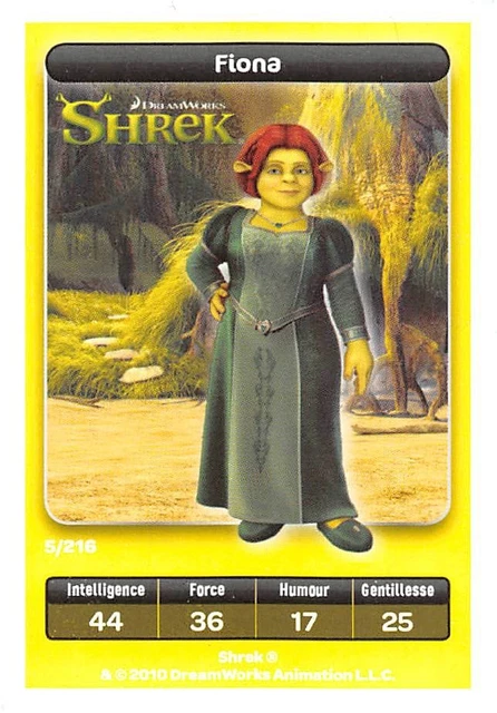 CARD CARREFOUR DREAMWORKS - Shrek - Fiona N° 5 $5.86 - PicClick AU