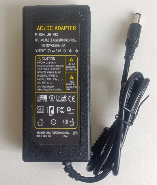 TRANSFORMATEUR AC 100-240V/DC 12V-8A-96W- LED Power Supply Adapter - EUR 24,99 - PicClick FR