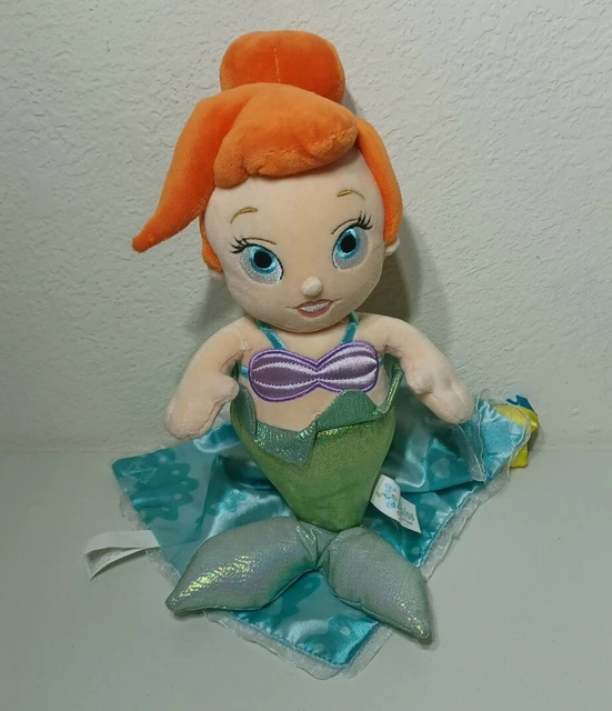 DISNEY PARKS LITTLE Mermaid Plush Ariel Disney Babies 13" Plush Doll ...