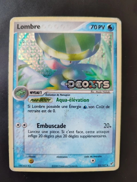 CARTE POKÉMON - LOMBRE REVERSE - 33/107 Ex Deoxys Bloc EX - FR EUR 10,00 - PicClick FR