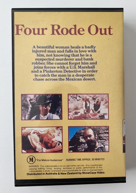 FOUR RODE OUT [VHS] Show Case Video Big Box Tape 1969 Leslie Nielsen ...