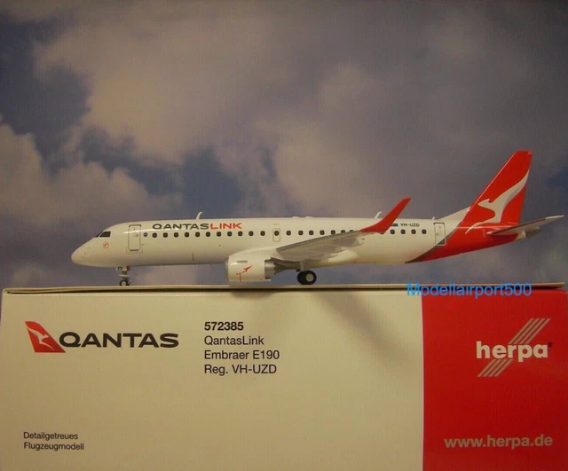 HERPA WINGS 1:200 Embraer E190 Qantas Link VH- UZD 572385 ...