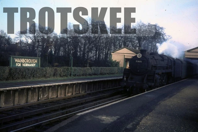 35MM SLIDE BR British Railways Steam Loco 73115 Class BR5 Wanborough ...