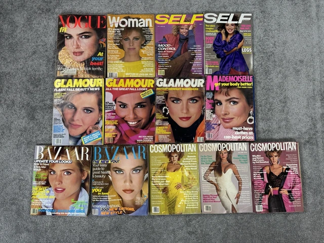 FASHION MAGAZINES 1980S Celebrity Models Pin Up Glamour Self Cosmo ...
