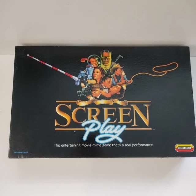 SCREEN PLAY MOVIE Board Game 1990 Spear's Games - Cards Still Sealed £8 ...