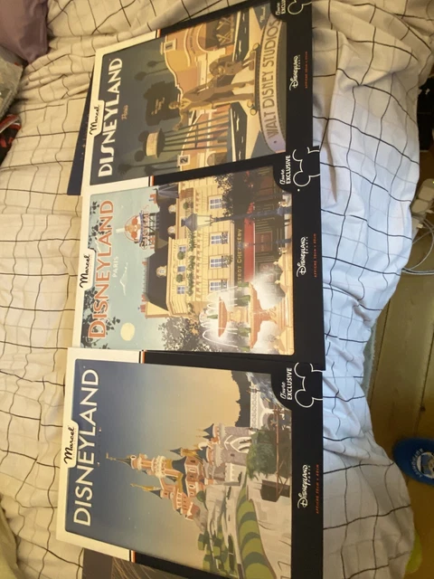 DISNEYLAND PARIS EXCLUSIVE Marcel Travel Poster Set Limited 16x12" New ...