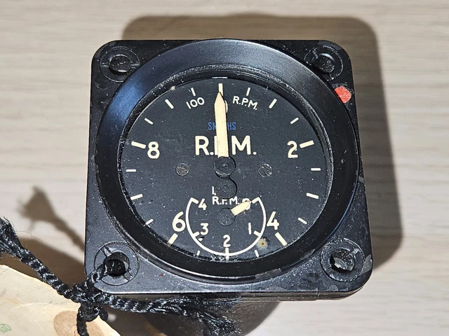 POST WW2 1950S Cold War RAF RPM Gauge Tacho Aircraft Cockpit Instrument ...