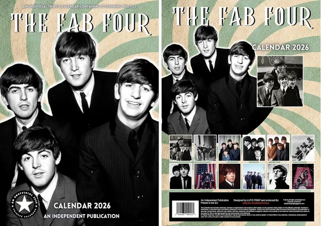 THE FAB FOUR 2026 Calendar - A3 Size 30 X 42 Cm, 12 Months of Great ...
