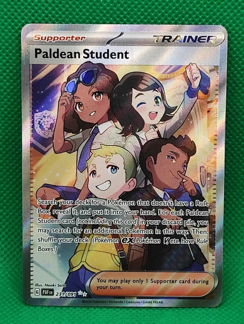 CARTA POKÉMON GCC Paldean Student Paldean Fates Full Art Trainer Pack ...