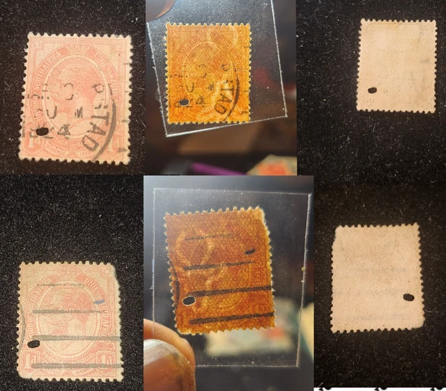 RARE INVERTED W.M ON A UNION OF SOUTH AFRICA 1d POSTAGE STAMP (2)stamps ...