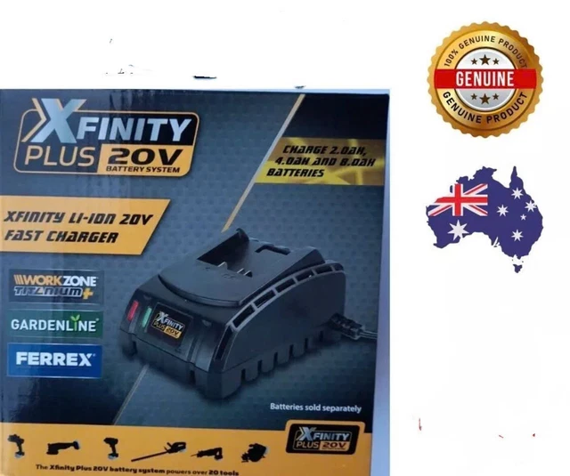 XFINITY PLUS LI-ION 20V Fast Battery Charger Ferrex, Workzone, Gardenline Tools $129.00 ...