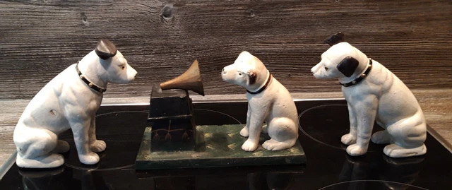 STATUES EN FONTE LA VOIX DE SON MAITRE EUR 160,00 - PicClick FR