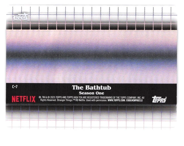 2025 TOPPS STRANGER Things High Tek - The Bathtub #C-7 Compendium ...