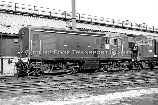 6 X 9 Railway Negative: Class 15 Diesel D8233 at Stratford 25/03/61 LN ...
