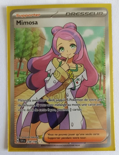 CARTE POKÉMON MIMOSA FULL ART ÉCARLATE ET VIOLET EV1 238/198 NEUVE VF ...