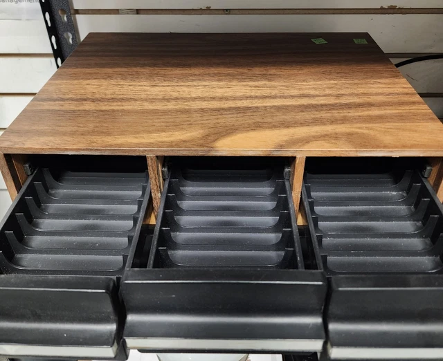 VINTAGE 1980S 6 Drawer Wooden Cassette Tape Storage Box Case 72 Tape ...