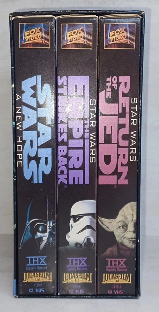 VTG 1995 VHS Star Wars Trilogy George Lucas Films VHS Box Set THX Tapes ...