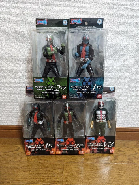 KAMEN RIDER MASKED No.1 No.2 V3 Soft Vinyl Figure Spirits 5p set BANDAI ...