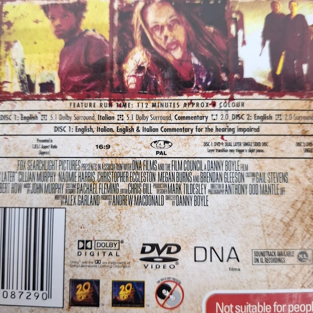 28 DAYS LATER DVD Limited Edition 2-Disc 2002 Cillian Murphy Region 4 $24.99 - PicClick AU