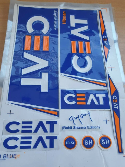 *3D/EMBOSSED* CEAT HITMAN Rohit Sharma Cricket Bat Sticker £8.99 ...