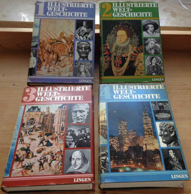 VEIT VALENTIN-ILLUSTRIERTE WELTGESCHICHTE in 4 Bänden-A.Wucher & U ...