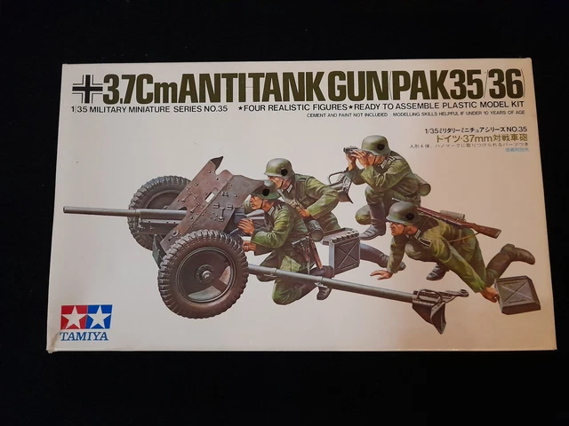 TAMIYA 35035 GERMAN 3.7cm Anti Tank Gun Pak 35/36 Geschütz 1:35 EUR 7 ...