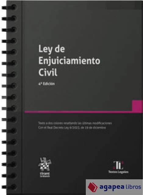 LEY DE ENJUICIAMIENTO Civil 4ª Edición 2024 con anillas. NUEVO. ENVÍO URGENTE EUR 9,41 - PicClick FR