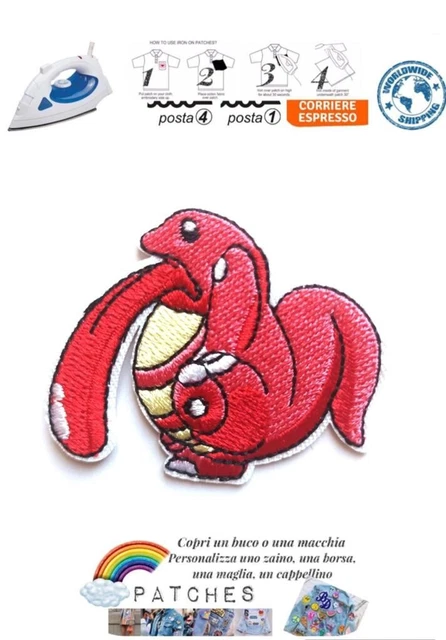 PATCH LICKITUNG SMALL size Pokémon toppa termoadesiva iron on lotta 108 Pokédex EUR 2,49 ...