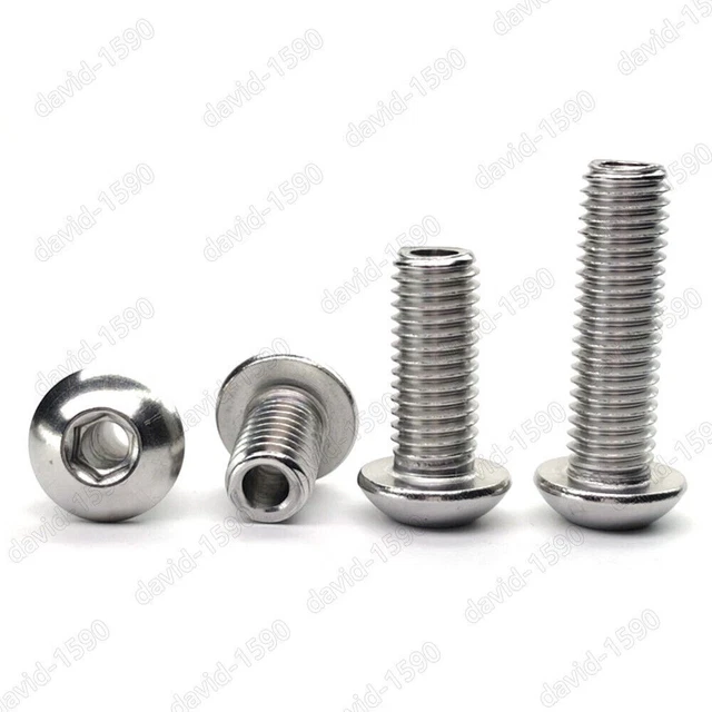 M4 M5 M6 M8 M10 M12 Stainless Steel Hex Socket Button Head Hollow Screws Bolts £20.94 - PicClick UK